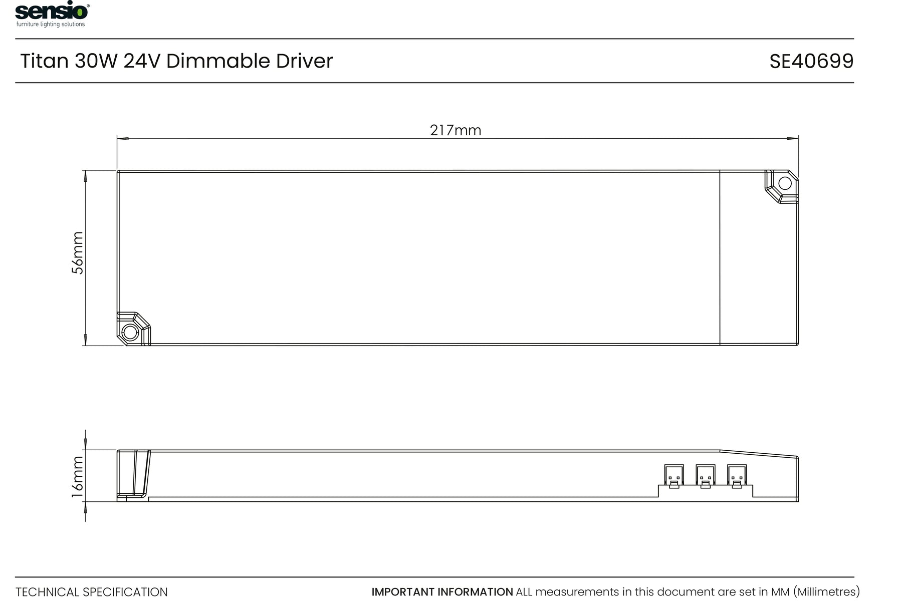 Titan Dimmable Driver (2-pin distribution ports)